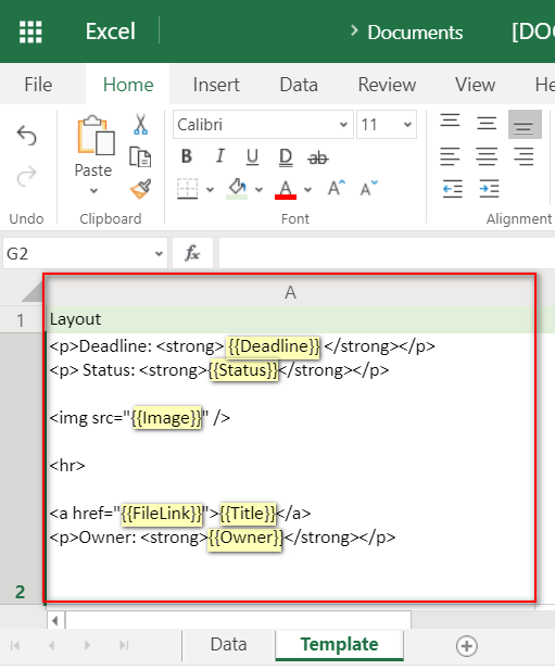 HTML templates – Documentation — Awesome Table Support