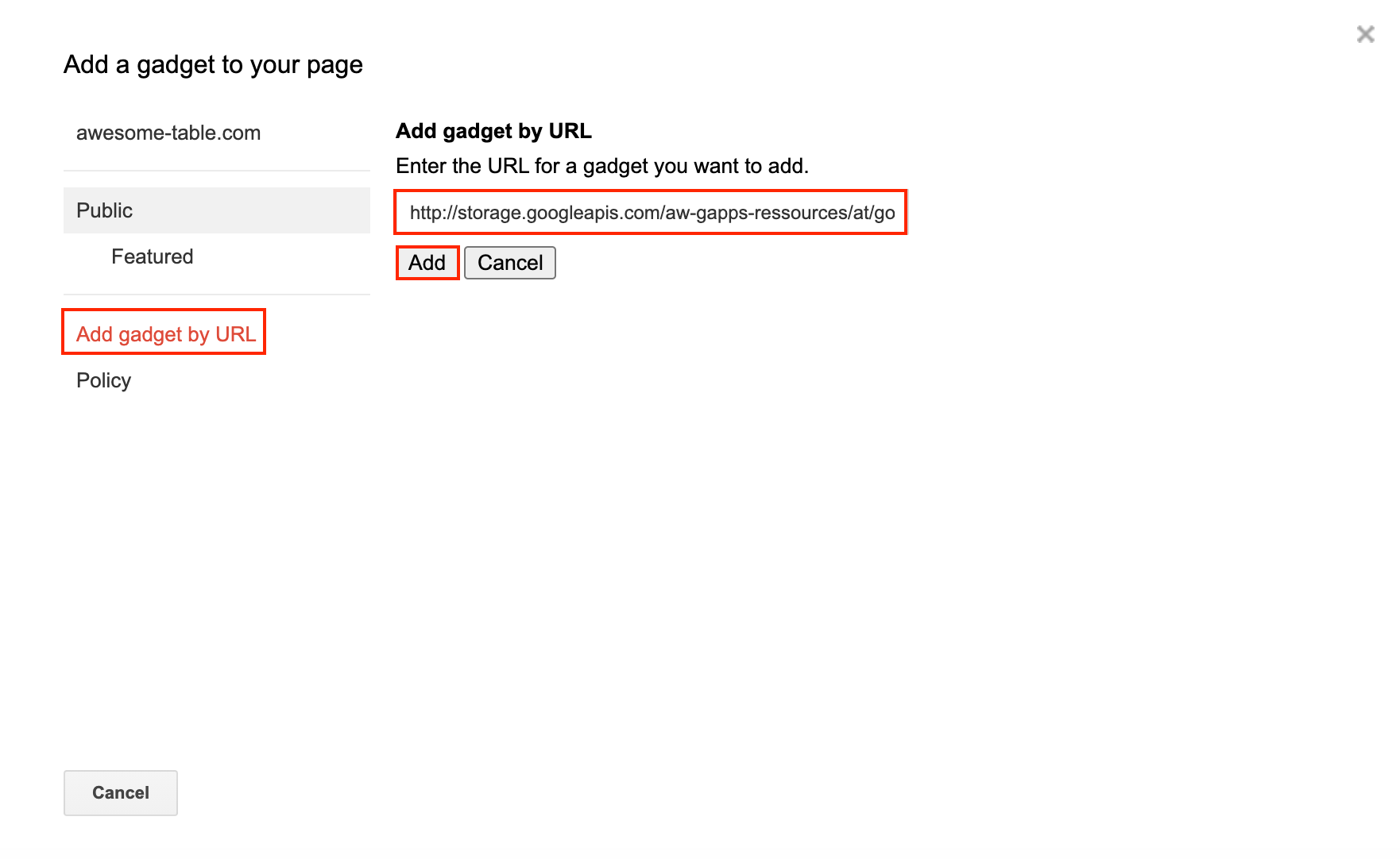 Embed Awesome Table in Classic Google Sites – Documentation — Awesome ...